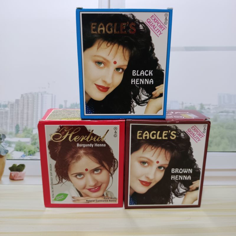 Jual PEWARNA Rambut HENNA EAGLES DAN HERBUL | Shopee Indonesia