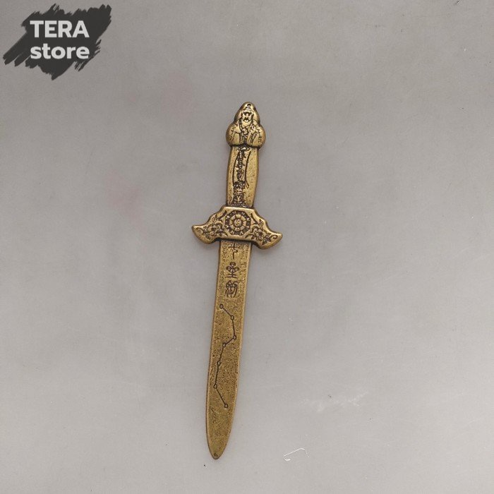 Jual pedang 7 bintang kecil logam kuningan qi xing jian feng shui ...