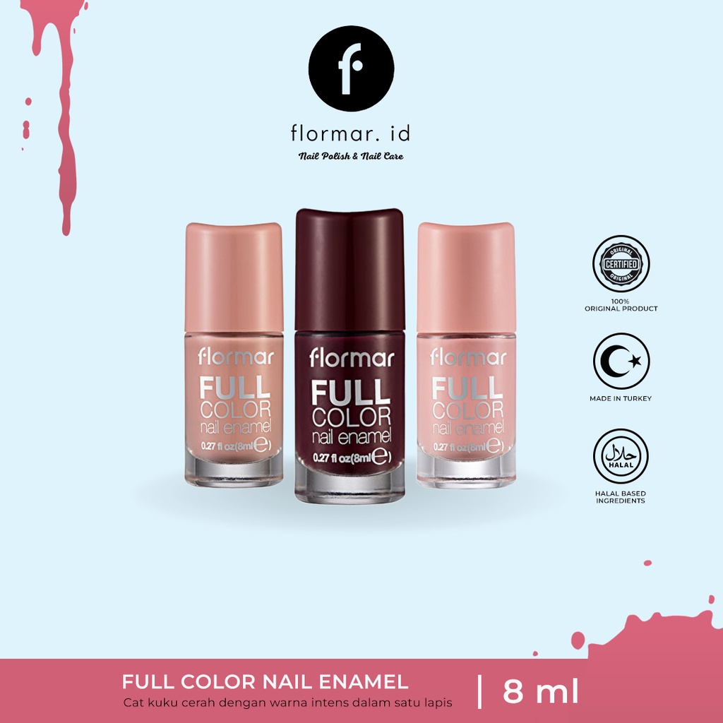 Jual Kutek Flormar Full Color Nail Enamel (FC46-FC14-FC40-FC67-FC44-FC32-FC04-FC75) | Shopee ...