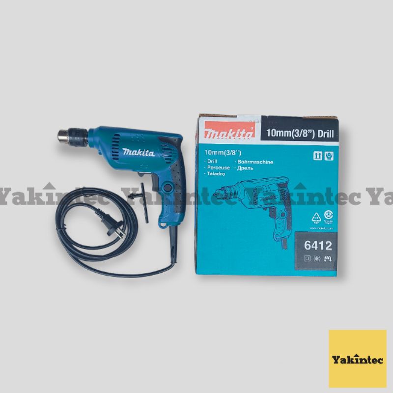 Jual Mesin Bor Besi & Kayu 10mm / Electric Drill 10mm (3/8") MAKITA 6412 | Shopee Indonesia