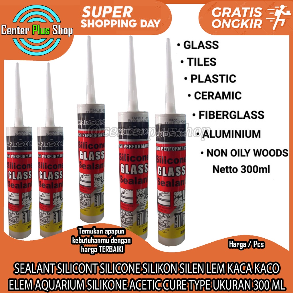 Jual SEALANT SILICONT SILICONE SILIKON SILEN LEM KACA KACO ELEM ...
