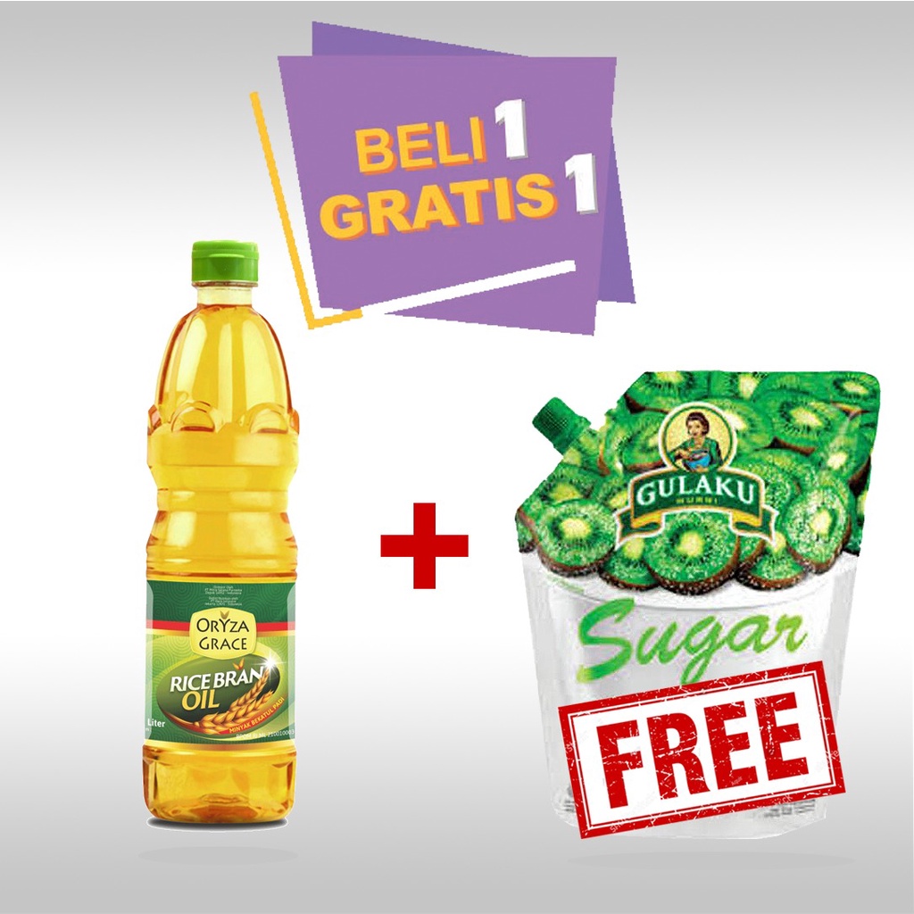 Jual ORYZA GRACE RICE BRAN OIL 1 LITER MINYAK BEKATUL PADI FREE Gula ...