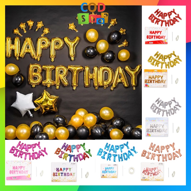 Jual COD - 5508 Balon Set Happy Birthday / Balon Ulang Tahun / Balon ...