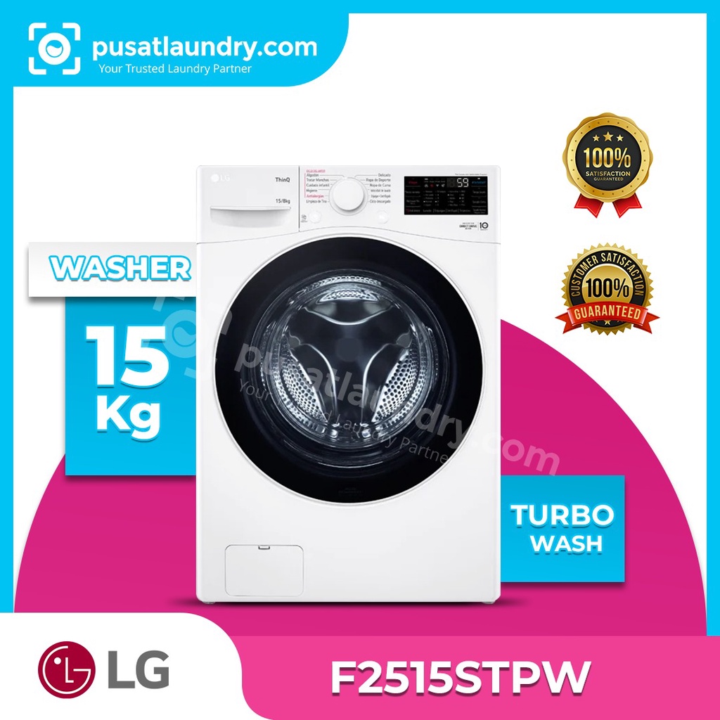 Jual Mesin Cuci Lg 15Kg Front loading Washer LG 15 kg F2515STPW Termurah | Shopee Indonesia