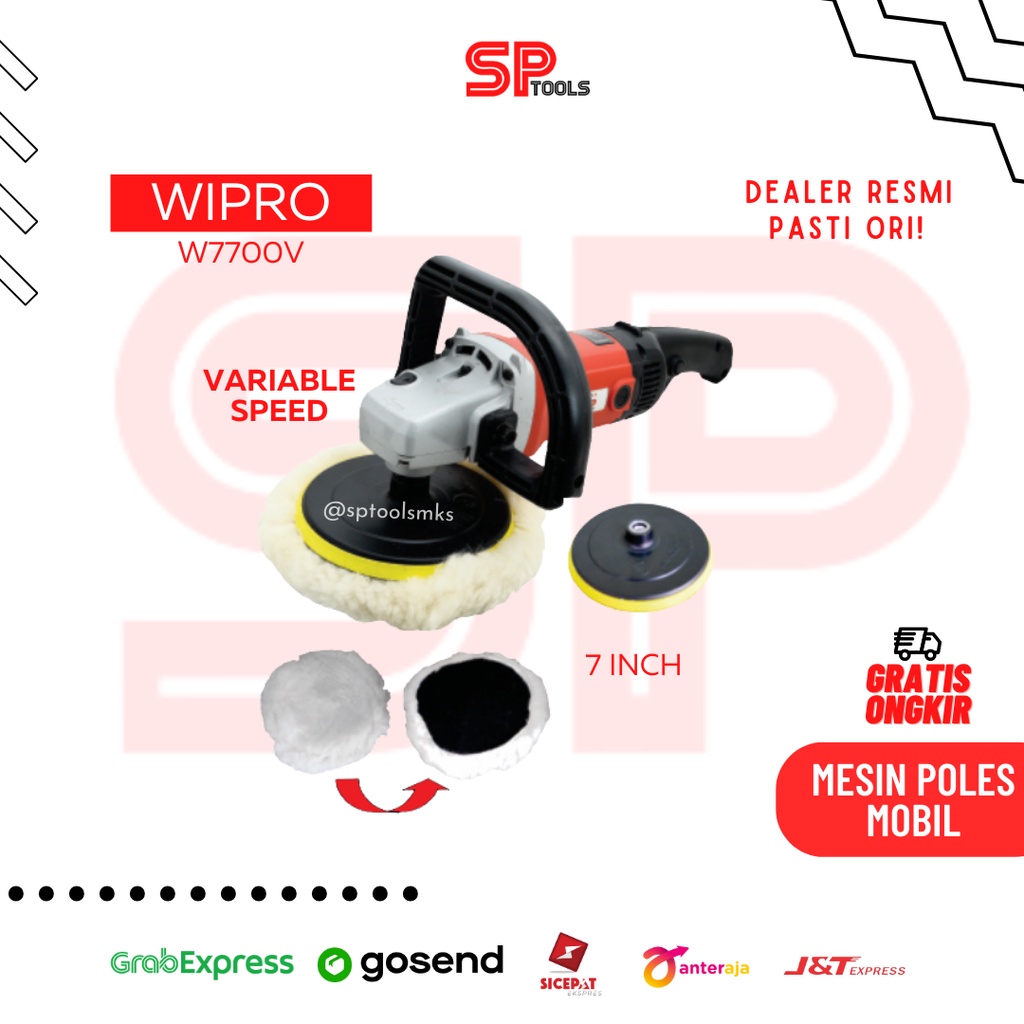 Jual MESIN POLES POLISH MOBIL 7" 7 INCH / DISC POLISHER WIPRO W770V W ...