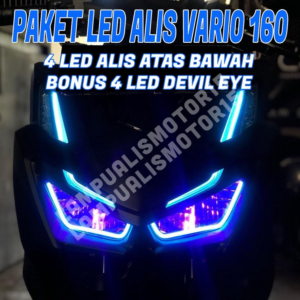 Jual PAKET LAMPU ALIS VARIO 160 BONUS LED DEMON SIAP PAKAI LAMPU ALIS ...