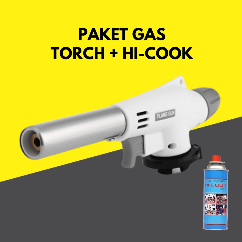Jual Paket Gas Torch Pistol Api Logam Portabel Pembakar Butana Las Suhu ...