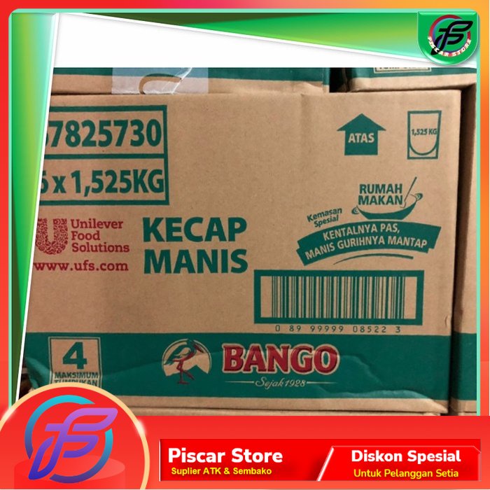 Jual KECAP Bango Kecap Manis 1,525 kg 1 DUS isi 6 | Shopee Indonesia