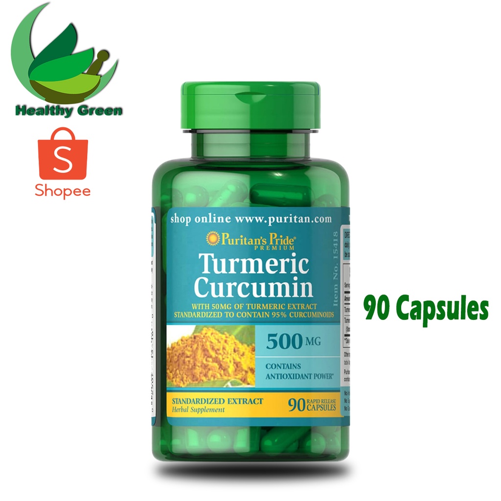Jual Puritan Pride Turmeric Curcumin 500mg 90 Capsules Puritans ...