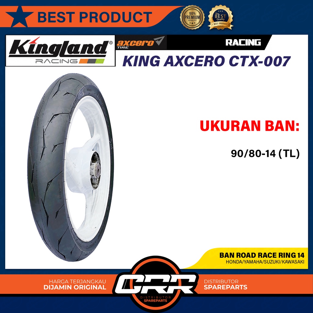 Jual BAN KINGLAND AXCERO CTX 007 UKURAN 90/80 RING VELG PELK 14 ...