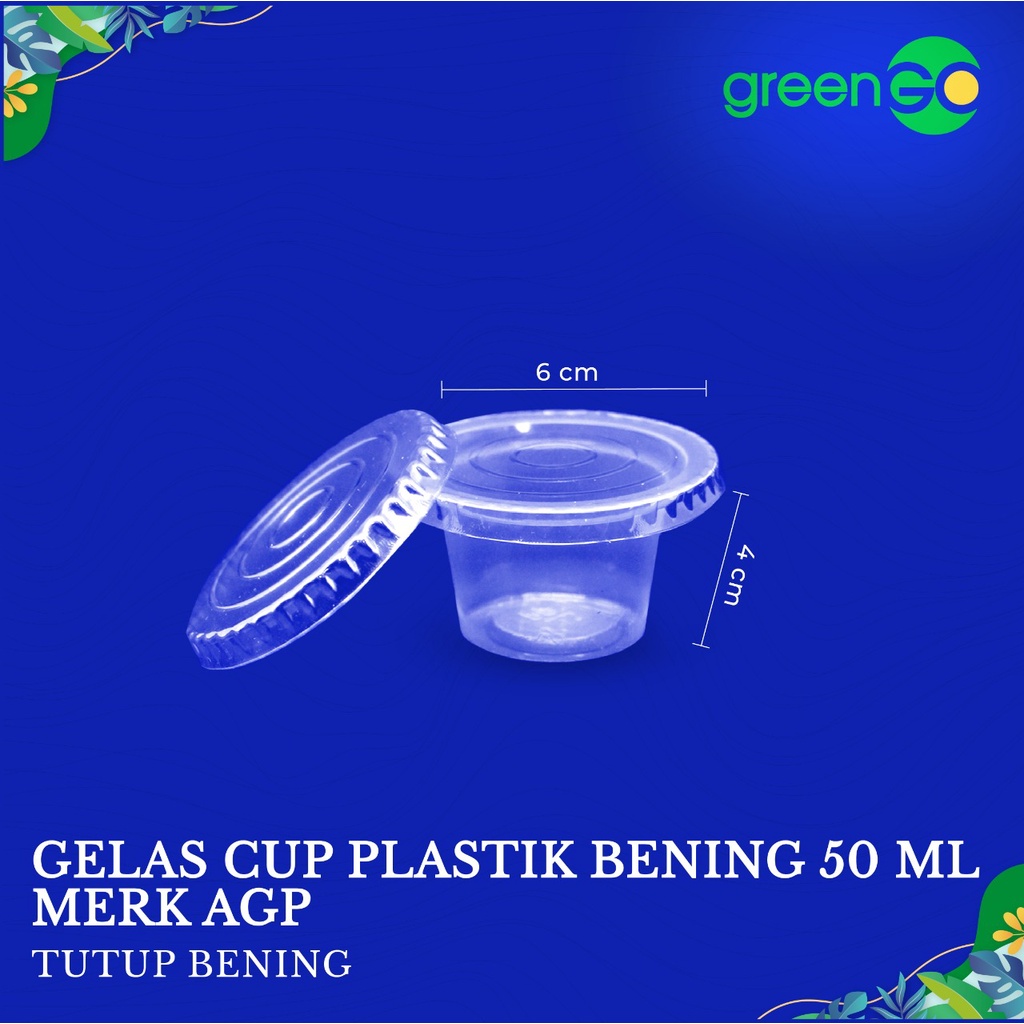 Jual CUP PUDING 50ML SET + TUTUP BENING ISI 50 SET CUP BENING SET TUTUP ...