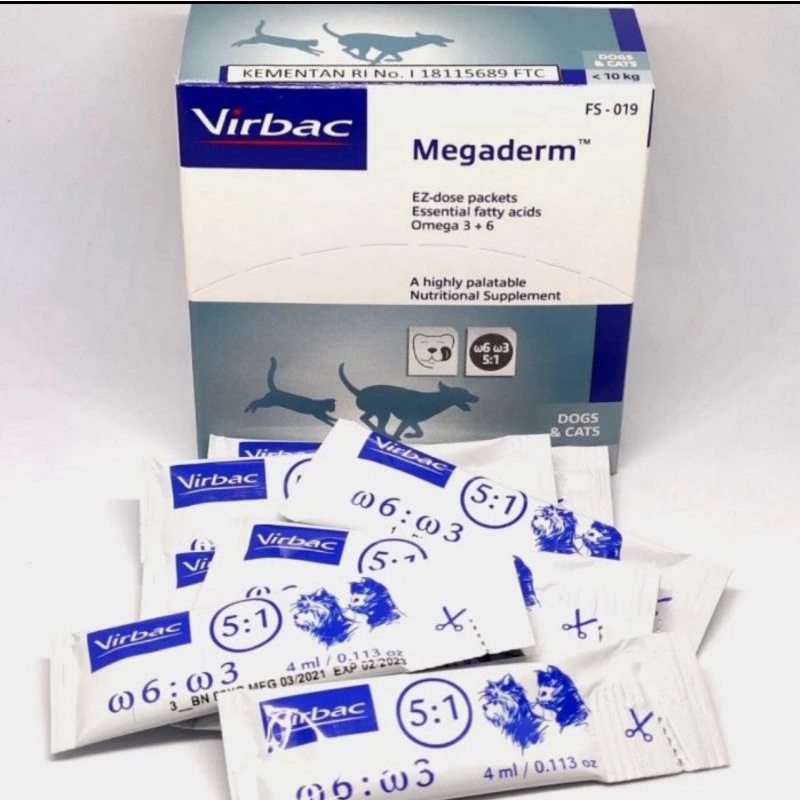 Jual Megaderm 4 Ml Per Sachet Vitamin Bulu Kucing Anjing Cat And Dog ...