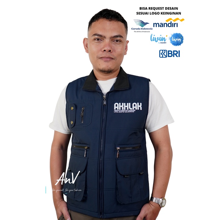Jual Custom Vest Rompi Best Seller Staylish Rompi Cargo Biker Engineer ...