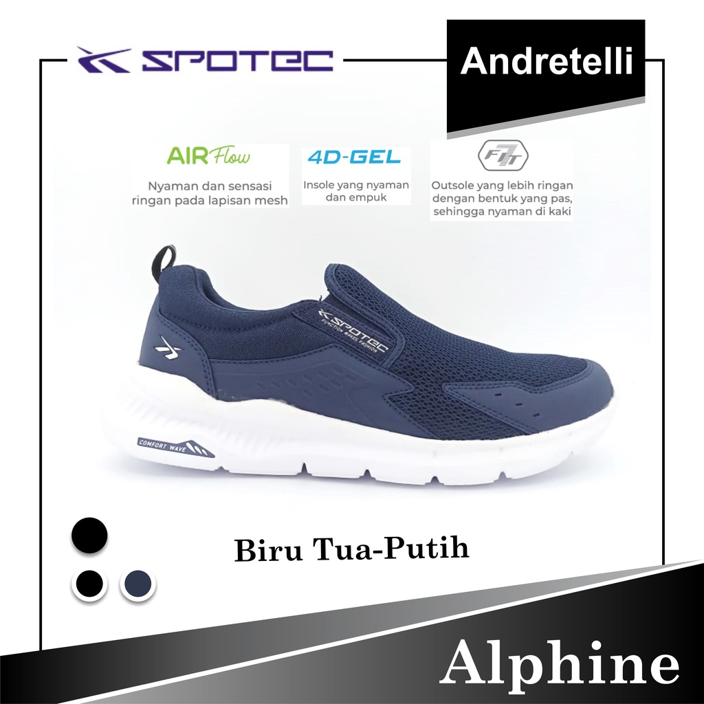 Jual SPOTEC ALPINE Sepatu Walking BIRU TUA/PUTIH | Shopee Indonesia