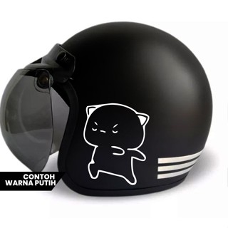 Jual Sticker Kucing mochi - Stiker Helm Emot Lucu Cutting Sticker ...