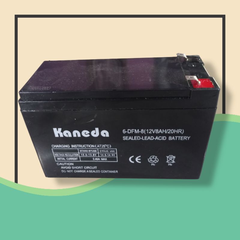 Jual KANEDA Aki Kering Sprayer Elektrik 12V 8AH Baterai Alat Semprot Hama | Shopee Indonesia