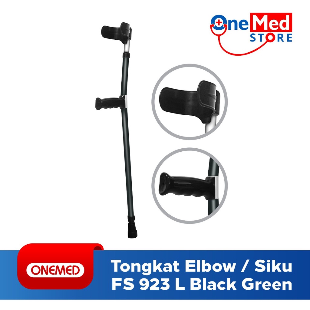 Jual TONGKAT ELBOW/SIKU BLACK GREEN 923 ONEMED OT | Shopee Indonesia