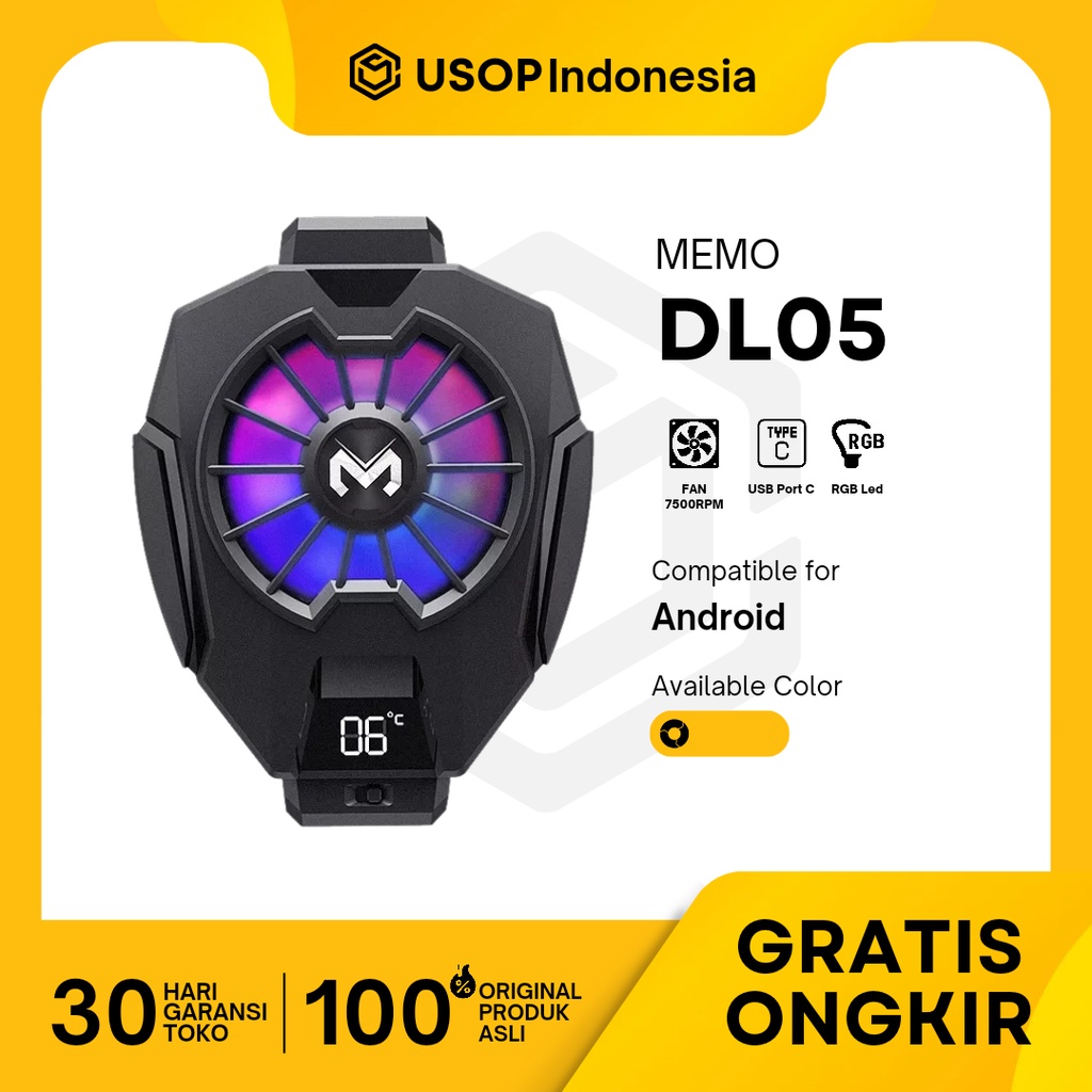 Jual MEMO DL05 Fancooler Pendingin HP Gaming Cooler RGB For Mobile ...