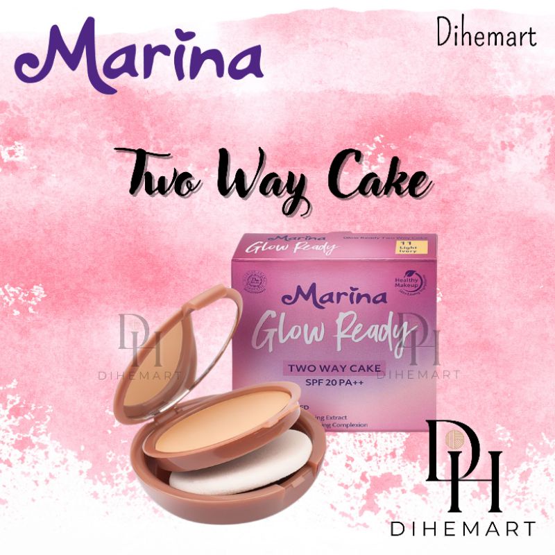 Jual MARINA GLOW READY Two Way Cake with SPF 20 PA++ | Shopee Indonesia