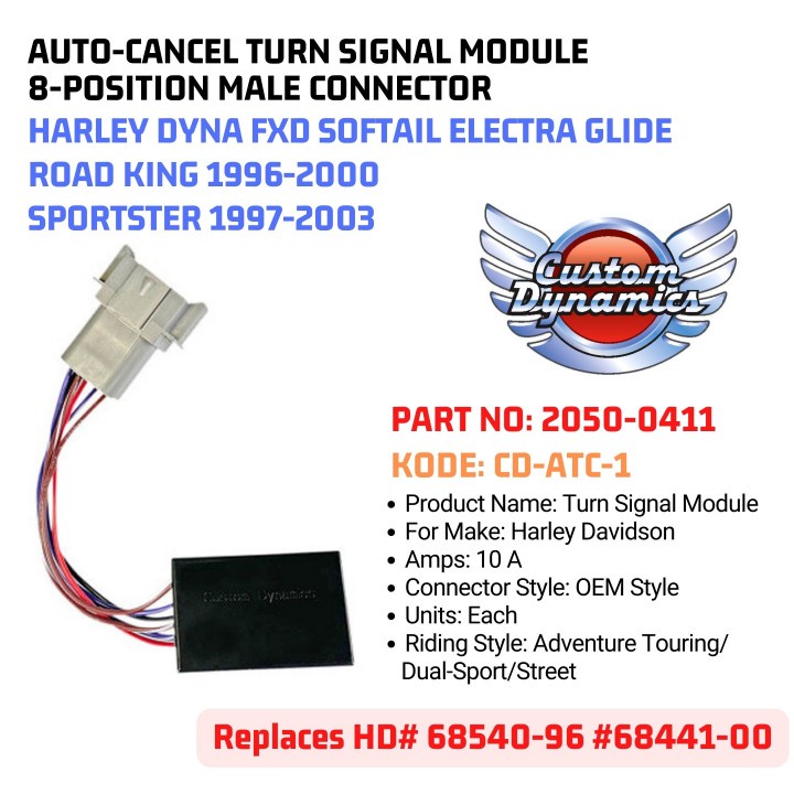 Jual CUSTOM DYNAMICS AUTO-CANCEL TURN SIGNAL MODULE 8-POSITION MALE ...