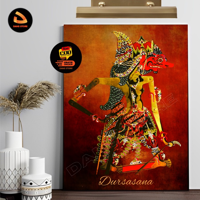 Jual Poster Wayang Kulit Dursasana Hiasan Dinding Bahan Art Carton dan ...