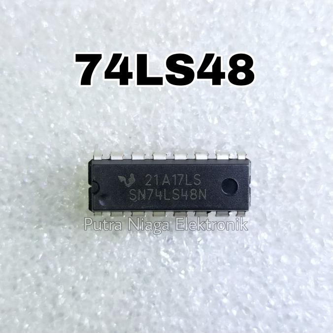 Jual ic TTL 7448 74LS48 BCD to Seven Segment Decoder SN74LS47N Dip 16p putr4n14 Diminati Banget ...