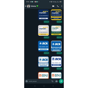 Jual STICKER WA NO REKENING / E-WALLET CUSTOM | Shopee Indonesia