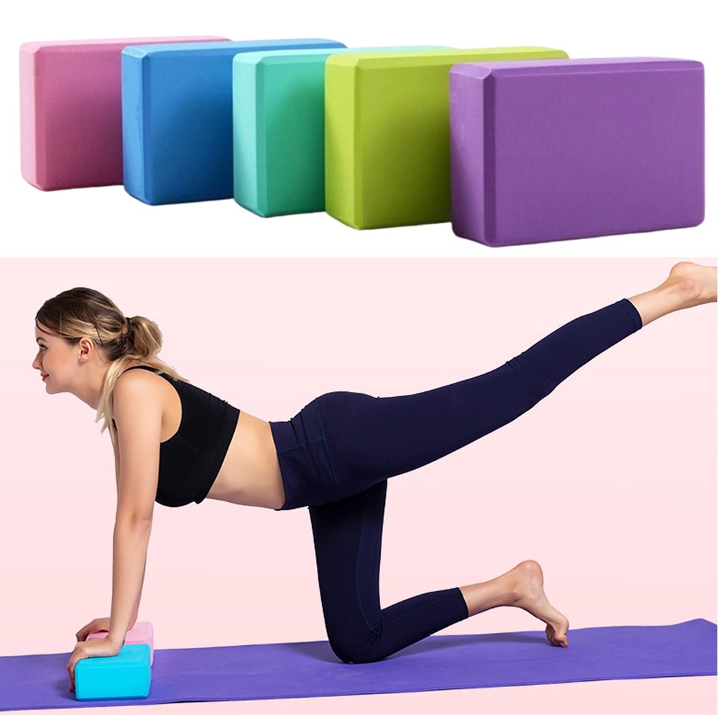 Jual Balok Bantalan Busa Yoga Polos Brick Block Foam Pilates Gym ...