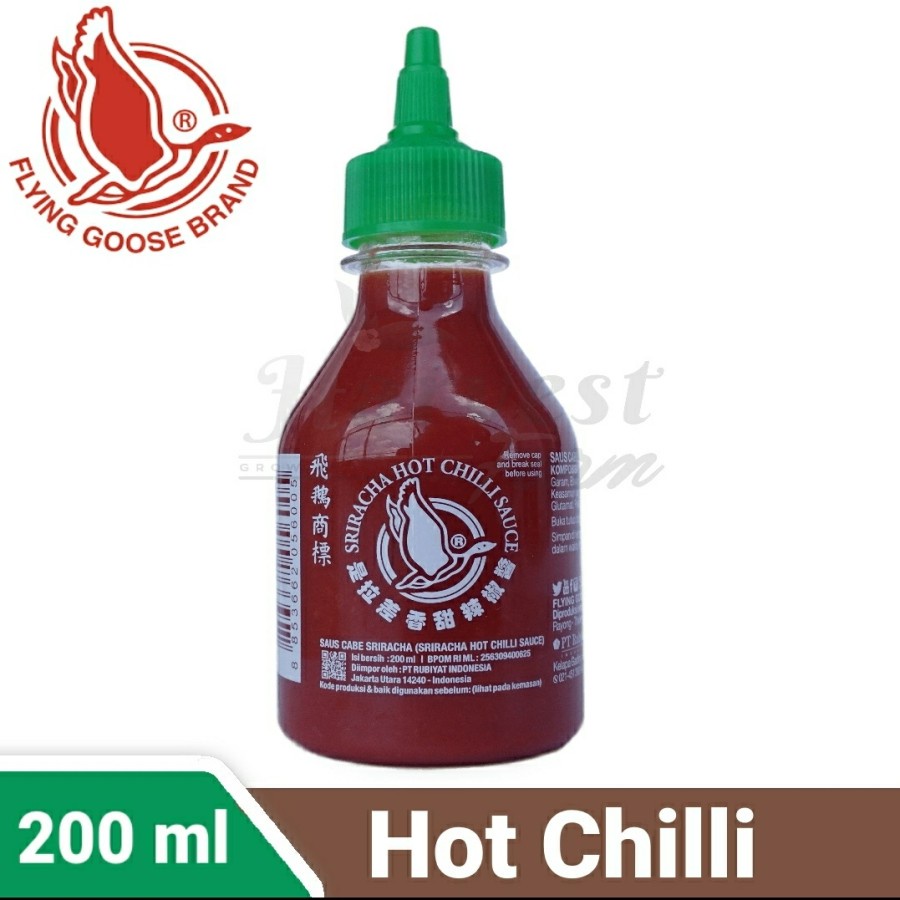 Jual Flying Goose - SRIRACHA HOT CHILLI Thailand (Saus sambal) - 200 ml ...