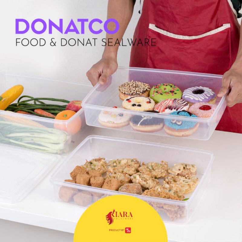 Jual KOTAK DONAT WADAH DONAT ULTRAPACK 5500ML TOPLES DONAT ROTI WADAH ...