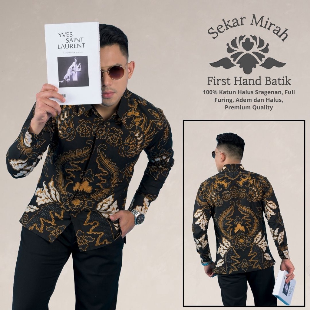 Jual BATIK-SEKAR-MIRAH-Motif-Batik-Tujuh-Rupa-Hem-Atasan-Kemeja-Baju ...