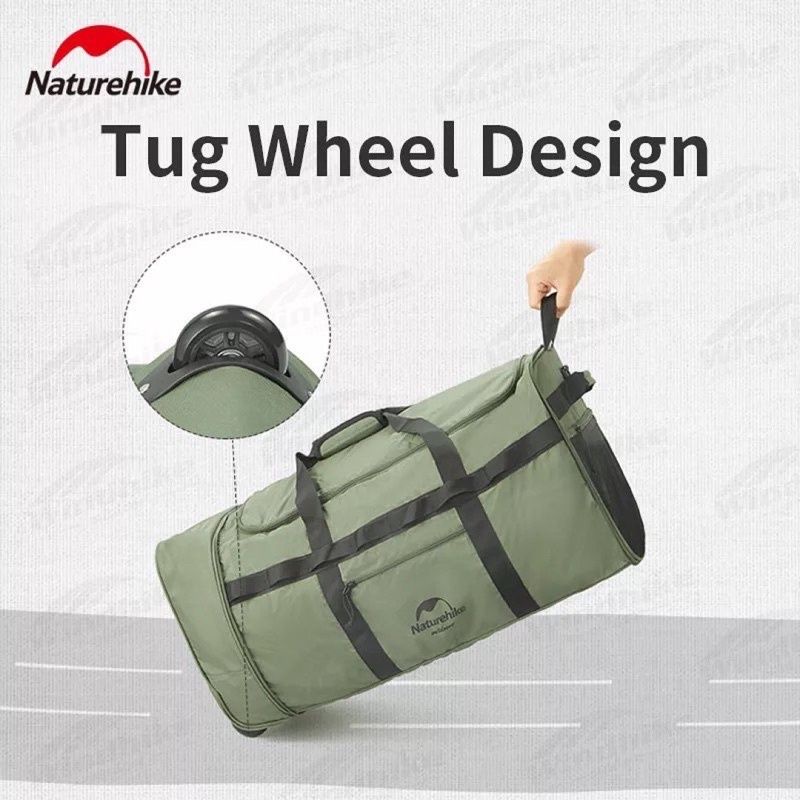 Jual FOLDING TRAVEL BAG 88L NATUREHIKE NH21LX003 TUG WHEEL DESIGN ...