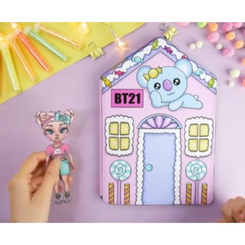 Jual Koya BT21 Viral Quite Book Paper Doll Mainan Bongkar Pasang Mainan ...