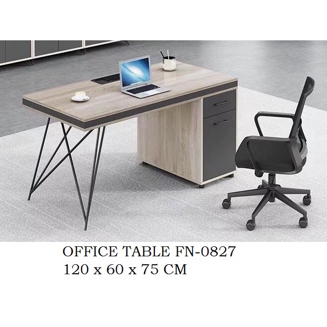 Jual Meja Office Table FN-0827 Ukuran 120x60x75CM Khusus Batam | Shopee ...