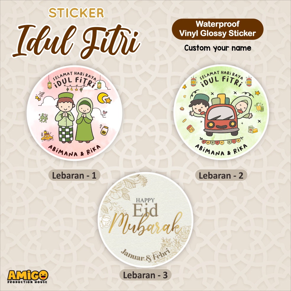 Jual STIKER IDUL FITRI HAPPY EID MUBARAK HARI RAYA LEBARAN STIKER ...