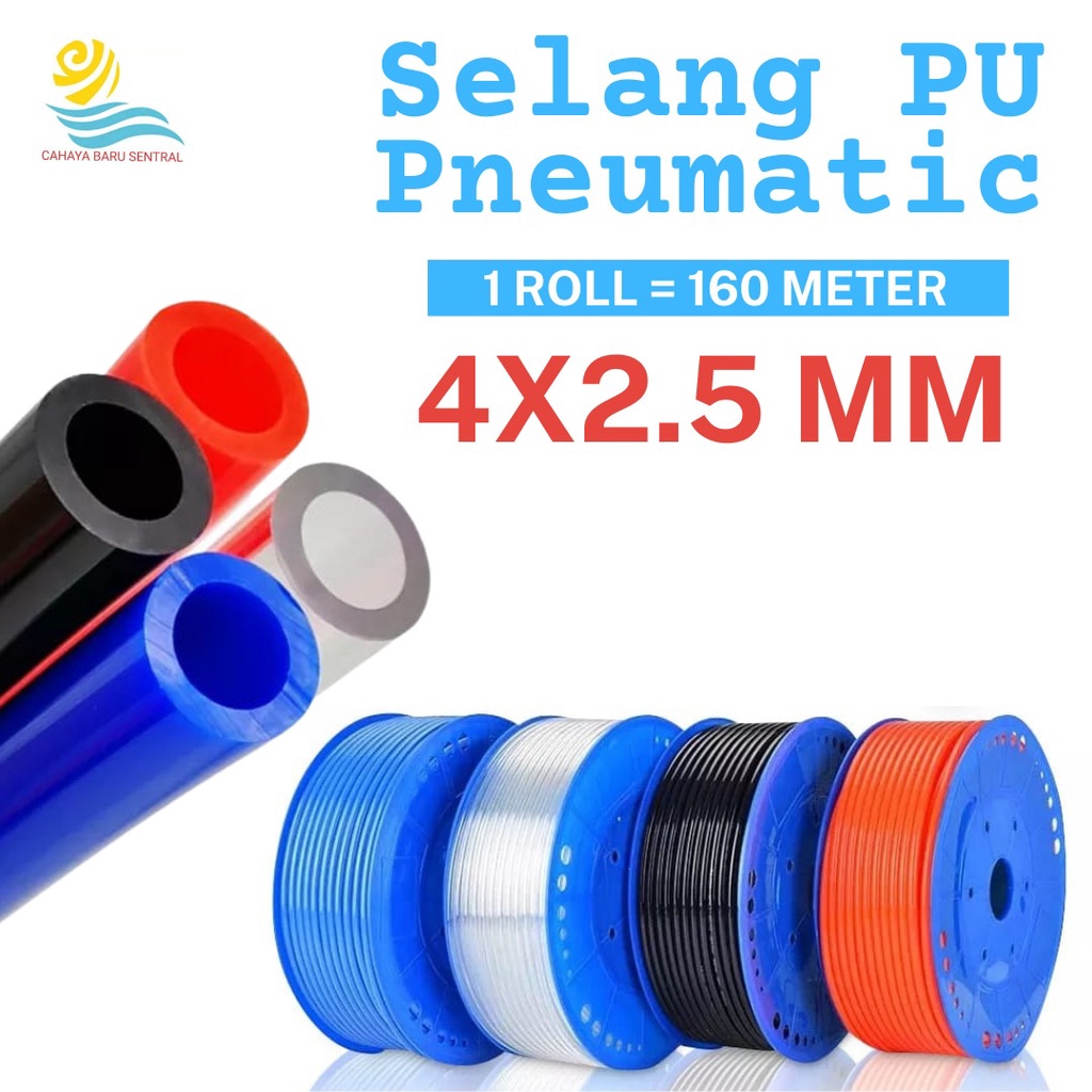 Jual Hose Pu Selang Pu (PollyUrethane) Ukuran OD 4 mm x 2.5 mm Harga ...