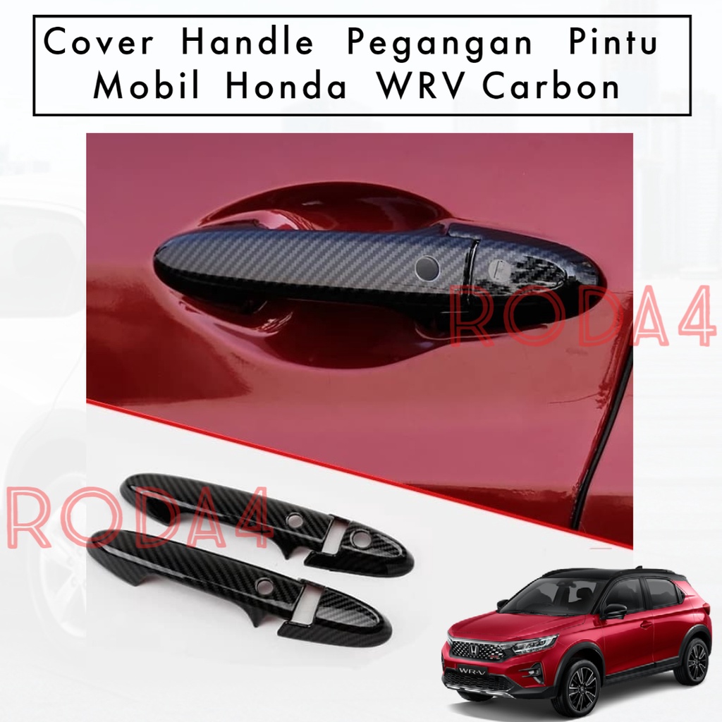 Jual Cover Handle Pegangan Pintu Mobil Honda WRV 2022 2023 Carbon Hitam ...