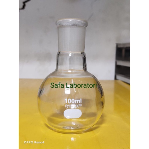 Jual Labu Alas Bulat 100ml / Labu Didih 100ml / Boiling Flask Pyrex ...