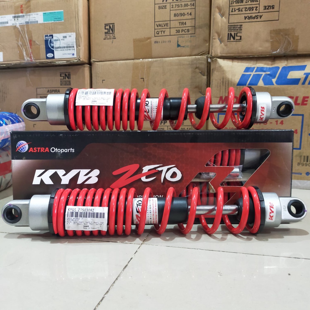 Jual SHOCKBREAKER BELAKANG KYB-ZETO/ZT5030/Z-SERIES/350 (supra x, supra125, shogun) | Shopee ...