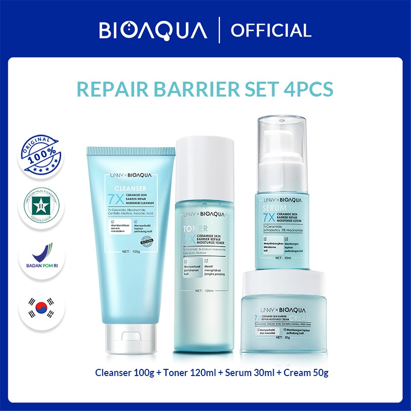Jual BIOAQUA 7X Ceramide Skincare Paket Repair Barrier Set With ...