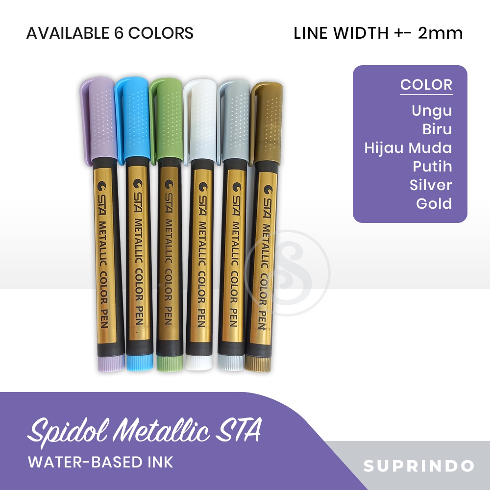 Jual Spidol STA Metallic Color Pen | Shopee Indonesia