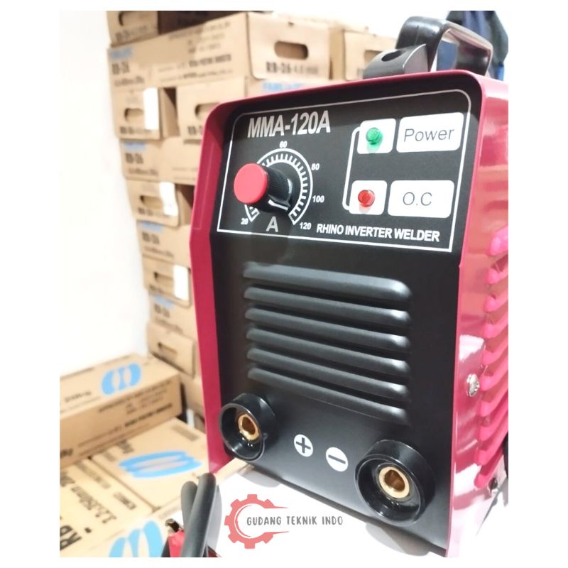 Jual Mesin Las RHINO Tipe MMA120A / Mesin Las Teknologi Inverter 120A 900W | Shopee Indonesia