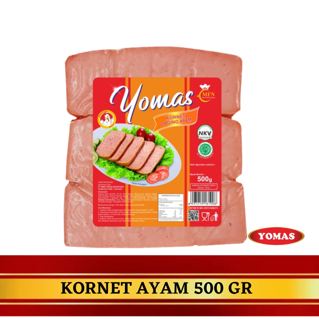 Jual YOMAS KORNET - KORNET DAGING AYAM 500GR | Shopee Indonesia