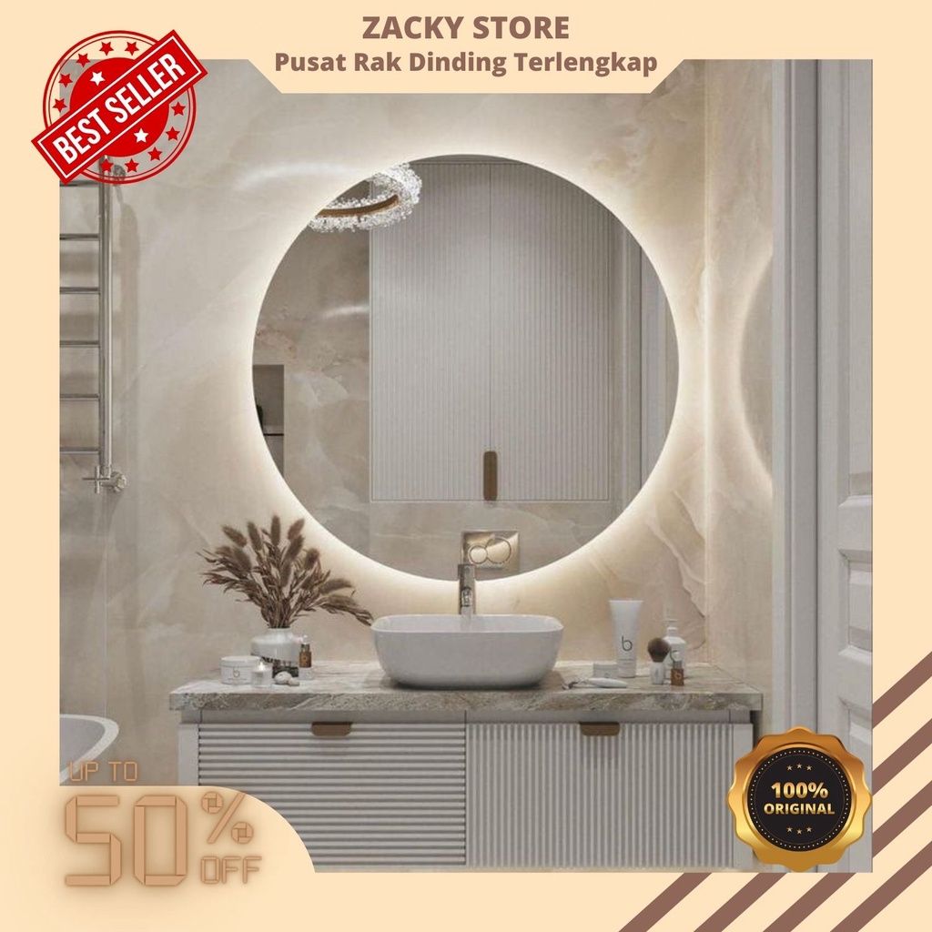 Jual Cermin Tempel Dinding LED Cermin Lampu Cermin LED Make Up Cermin ...