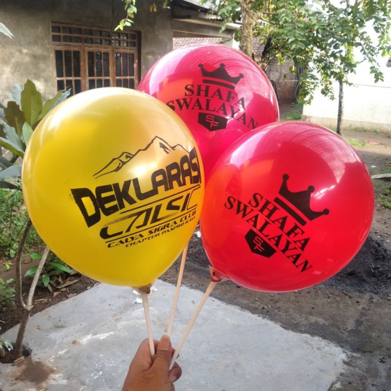 Jual balon custom print sablon bebas pilih warna balon | Shopee Indonesia