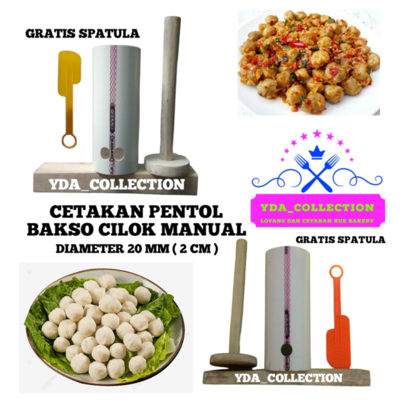 Jual Cetakan Pentol Bakso Manual Diameter 2 CM ( 20 MM ) | Shopee Indonesia