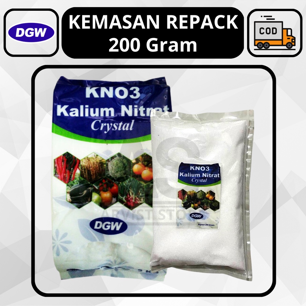 Jual Pupuk KNO3 DGW KNO 3 Kalium Nitrat Crystal Kemasan Repack 200 Gram ...