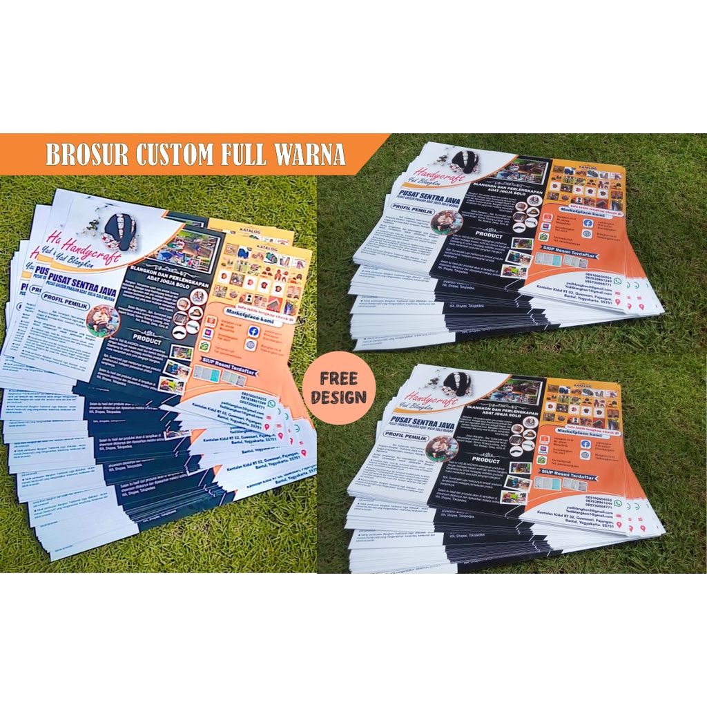 Jual Brosur Toko Custom full warna FREE DESIGN | Shopee Indonesia