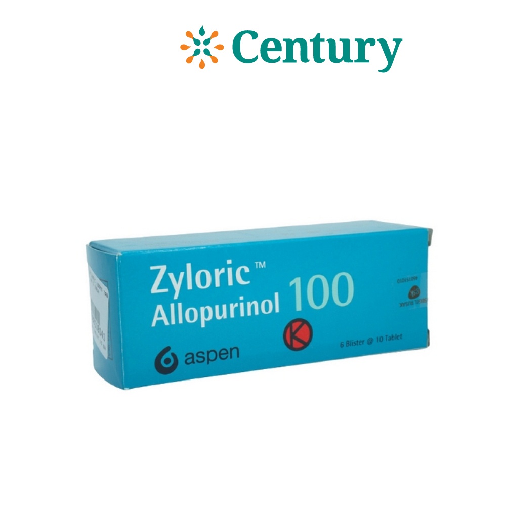 Jual ZYLORIC 1 STRIP 10 TABLET / ALLOPURINOL 100MG / ASAM URAT / URIC ...