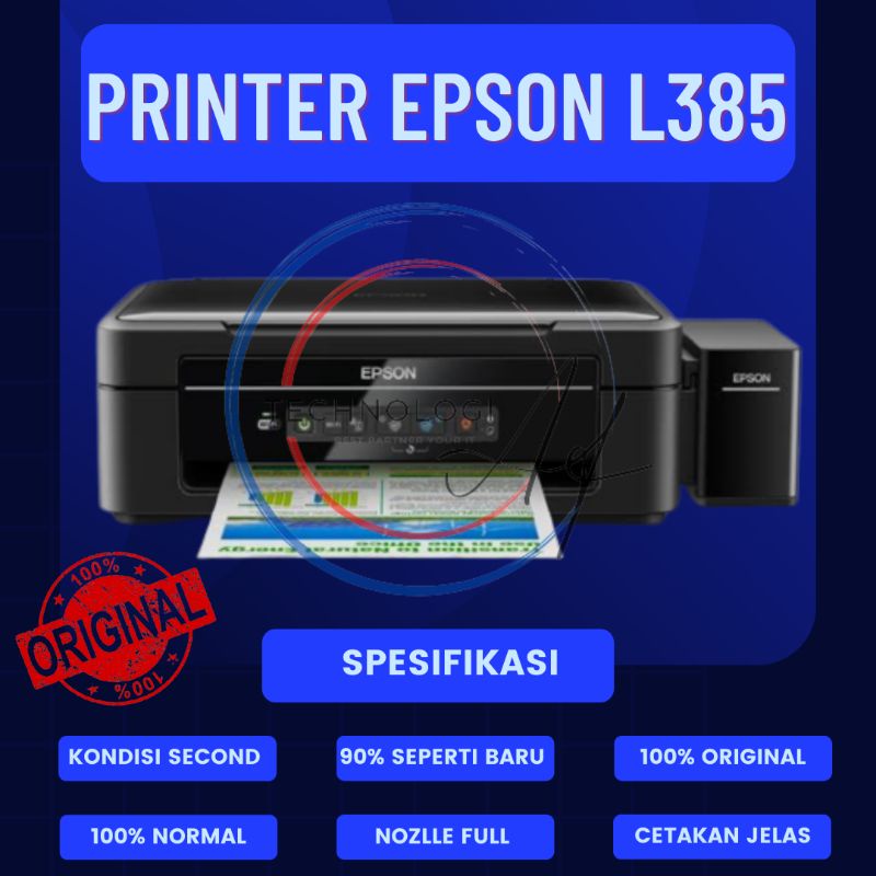 Jual Printer Epson L385 Print Scan Copy Wi-Fi Wireless Bergaransi | Shopee Indonesia